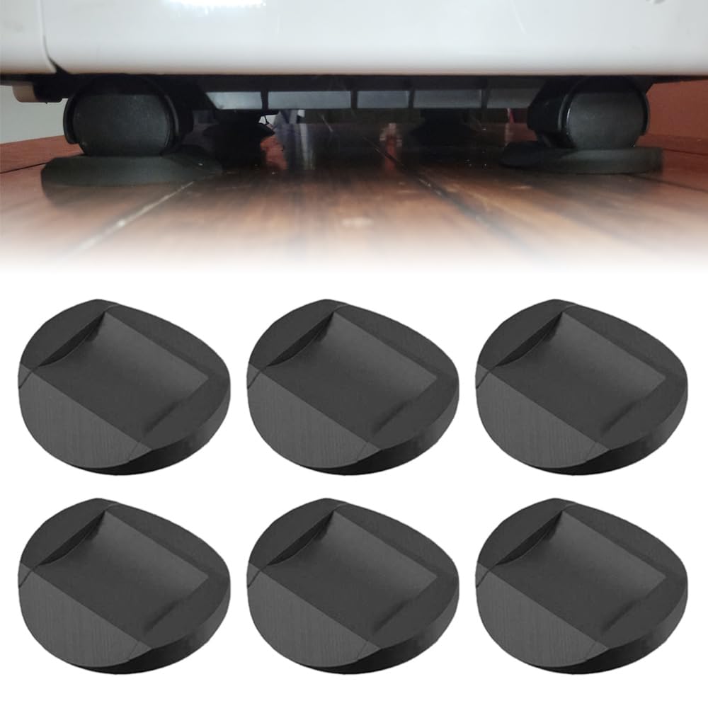 KITERI Furniture Castor Cups, 6 Pcs Anti-Sliding Rubber Feet Protector ...