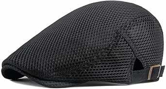 HINGTAT Flat Caps for Men UK Summer Newsboy Irish Flat Caps Duckbill ...
