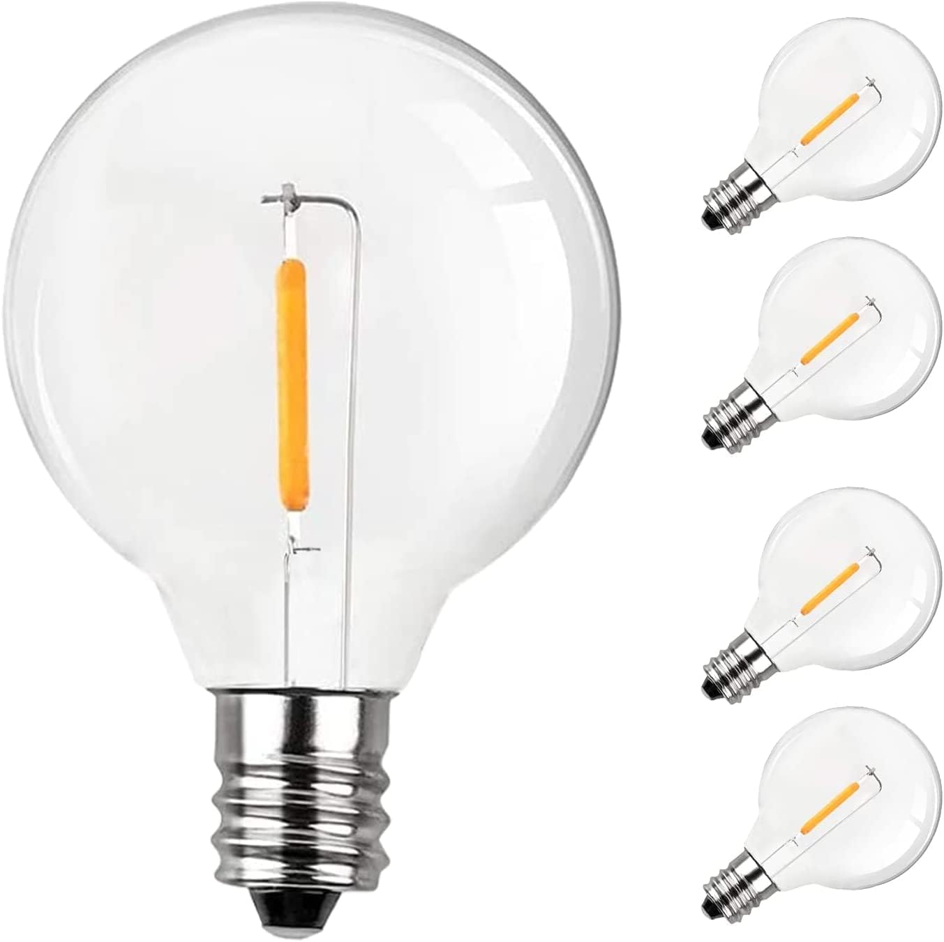 BokiHuk LED G40 Bulb, 2700k Warm White, AC220V-240V, Dimmable, E12 Bulb ...