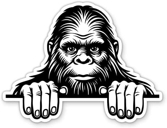 Amazon.com: Bigfoot Peeking Sticker - for Car Wall Large Size ...