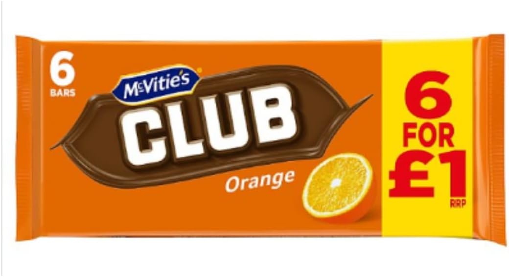McVitie's Club Orange Bars 6 x 22g (132g) x Case of 12 : Amazon.co.uk: Grocery