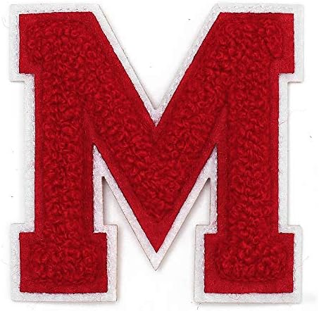 Amazon.com: Letter M - 2-1/2" Chenille Stitch Varsity Iron-On Patch by ...