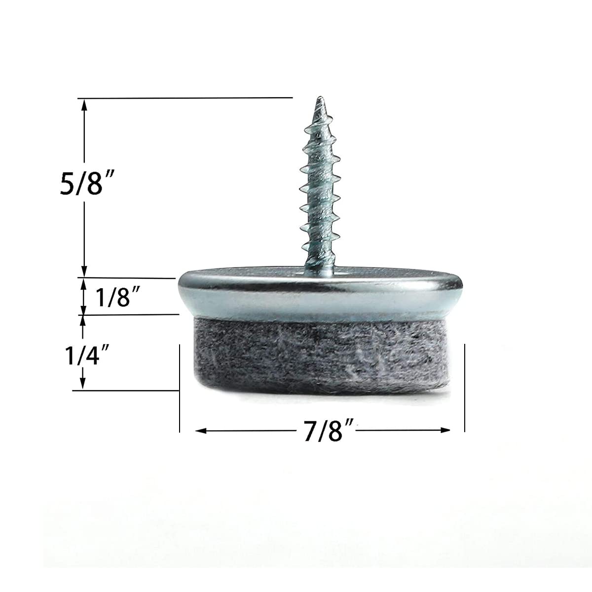 Felt Furniture Glides Screw On & Sliders - Chair Leg Protector Pads For ...