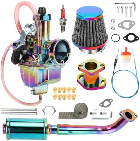 Amazon.com: HIAORS VM22 26mm Carburetor Exhaust Muffler Stage 2 Kit for ...