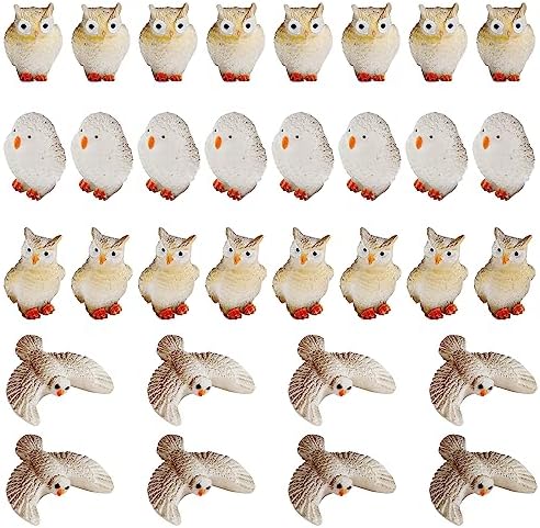 DIY Craft Owls For Dollhouses FEXIA 30pcs Mini Resin Owls - Glow In The ...