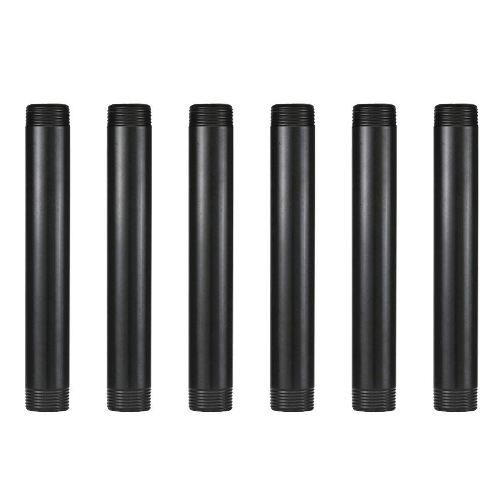 Amazon.com: GeilSpace 1" × 8" Pre-Cut Black Metal Pipe, Industrial ...