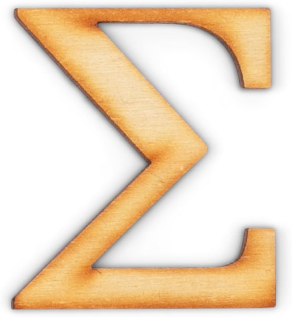 Amazon.com: 2 Pack Official Greek Wooden Letters for Crafts, Sigma - 2 ...