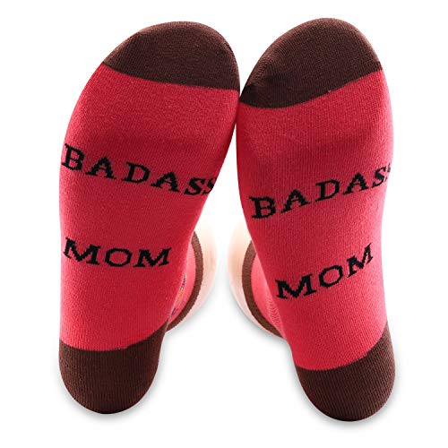 Buy PXTIDY New Mom Gift Badass Mom Socks Mother Socks New Mommy Gifts ...
