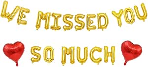 Amazon.com: KUNGOON We Missed You So Much Banner Balloons,Welcome Home Decorations,Welcome Back ...
