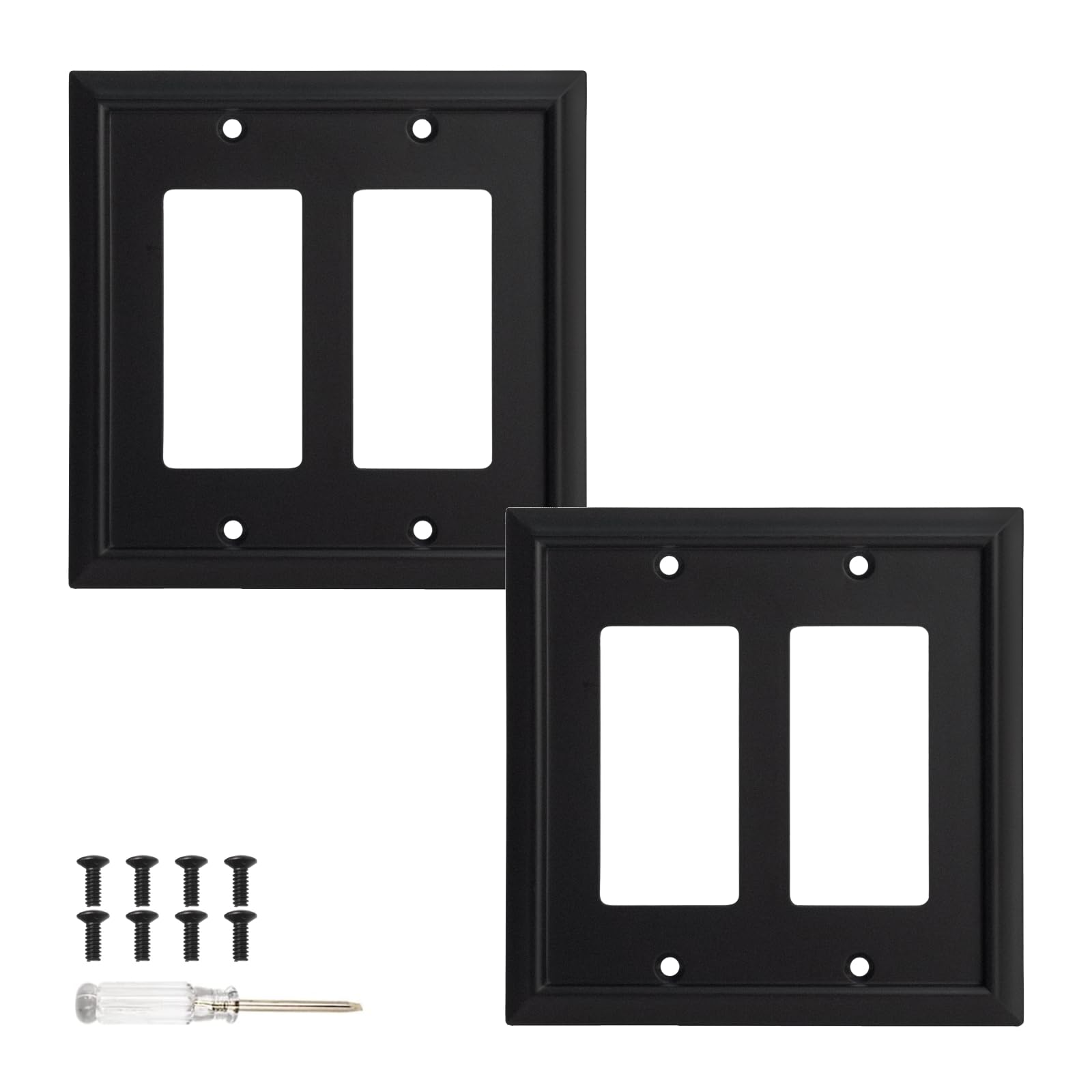 Wall Plate, Duplex Outlet Covers, Matte Black Light Switch Cover ...