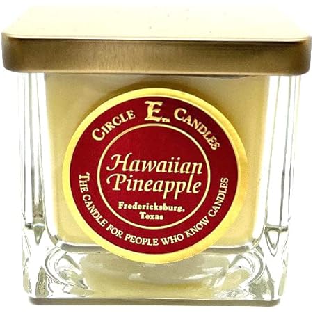 Amazon.com: Circle E Candles, Leather Scent, Medium Size Jar Candle ...