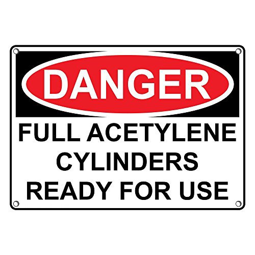 Weatherproof Plastic OSHA Danger Full Acetylene Cylinders Ready for Use ...