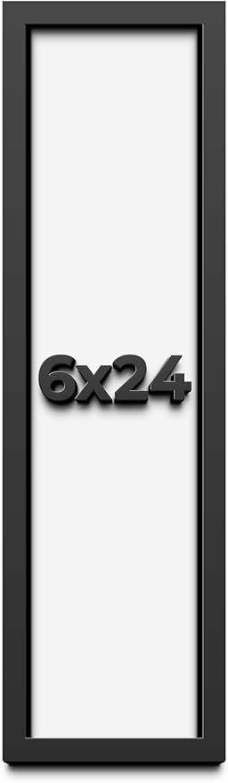 Amazon.com - 6x24 Shadow Box Frame Black | 1 Inch Deep Solid Wood ...