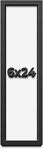 Amazon.com - 6x24 Shadow Box Frame Black | 1 Inch Deep Solid Wood ...