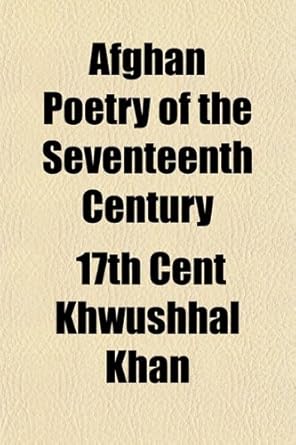 Afghan Poetry of the Seventeenth Century : Amazon.in: Books
