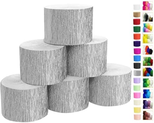 Amazon.com: Noveread 72 Rolls Crepe Paper Streamers Roll 8 Colors ...