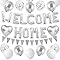 Amazon.com: Welcome Home Decorations Silver,Welcome Home Foil Balloon ...