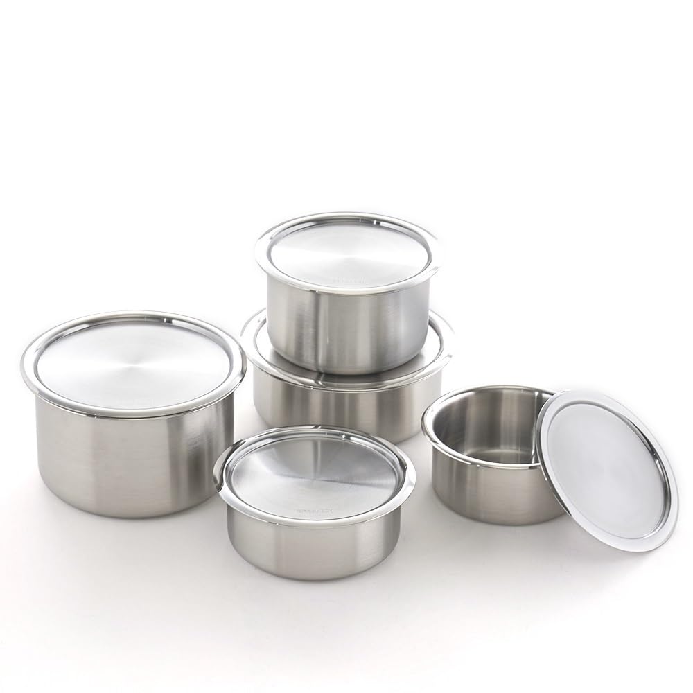 Amazon.com: EVERSTEN CaKE 5PCS Stainless Steel Food Storage Containers ...