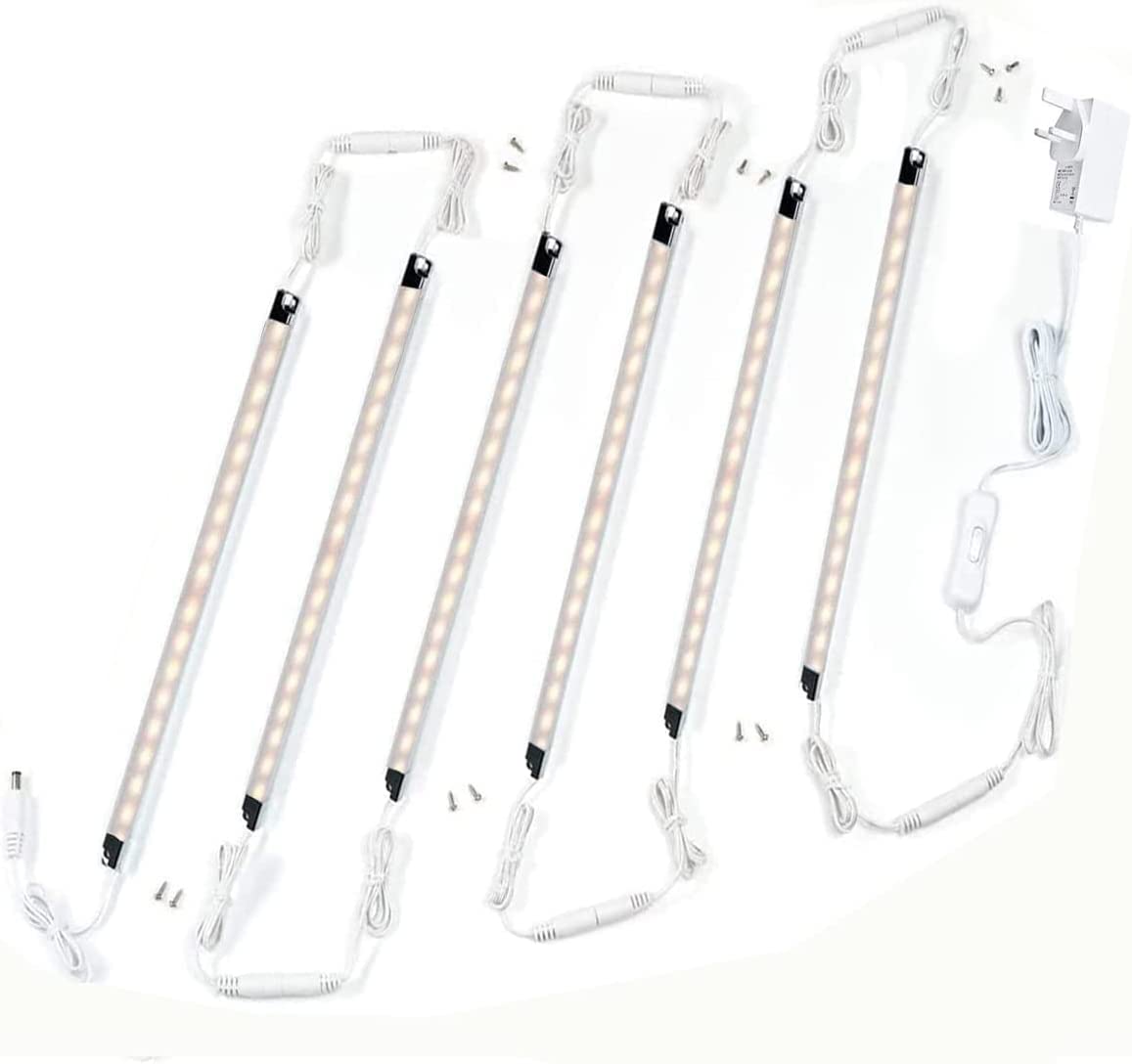 Under-Cabinet LED Lighting Kit - Warm White (3000K) | 6x Linkable ...
