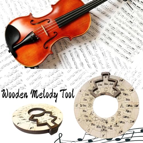 Circle of Fifths Chord Wheel, Wooden Melody Tool,Circle Wooden Wheel ...