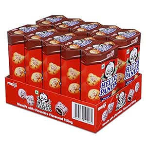 meiji Hello Panda Biscuits With Chocolate Flavoured Filling| Bite Sized Biscuits Filled With ...