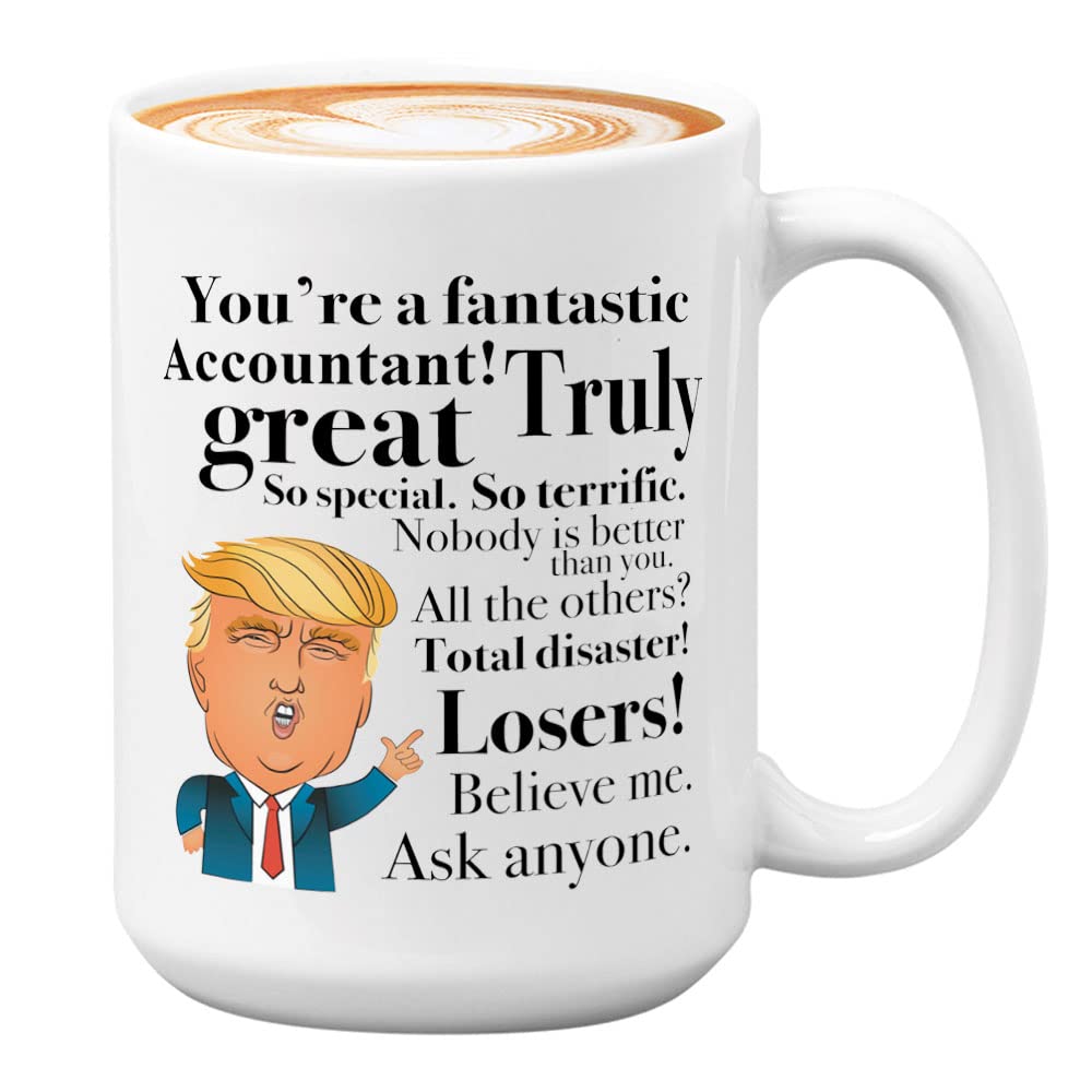 Amazon.com: Accountant Coffee Mugs, 15 oz, Trump Coffee Mugs for ...