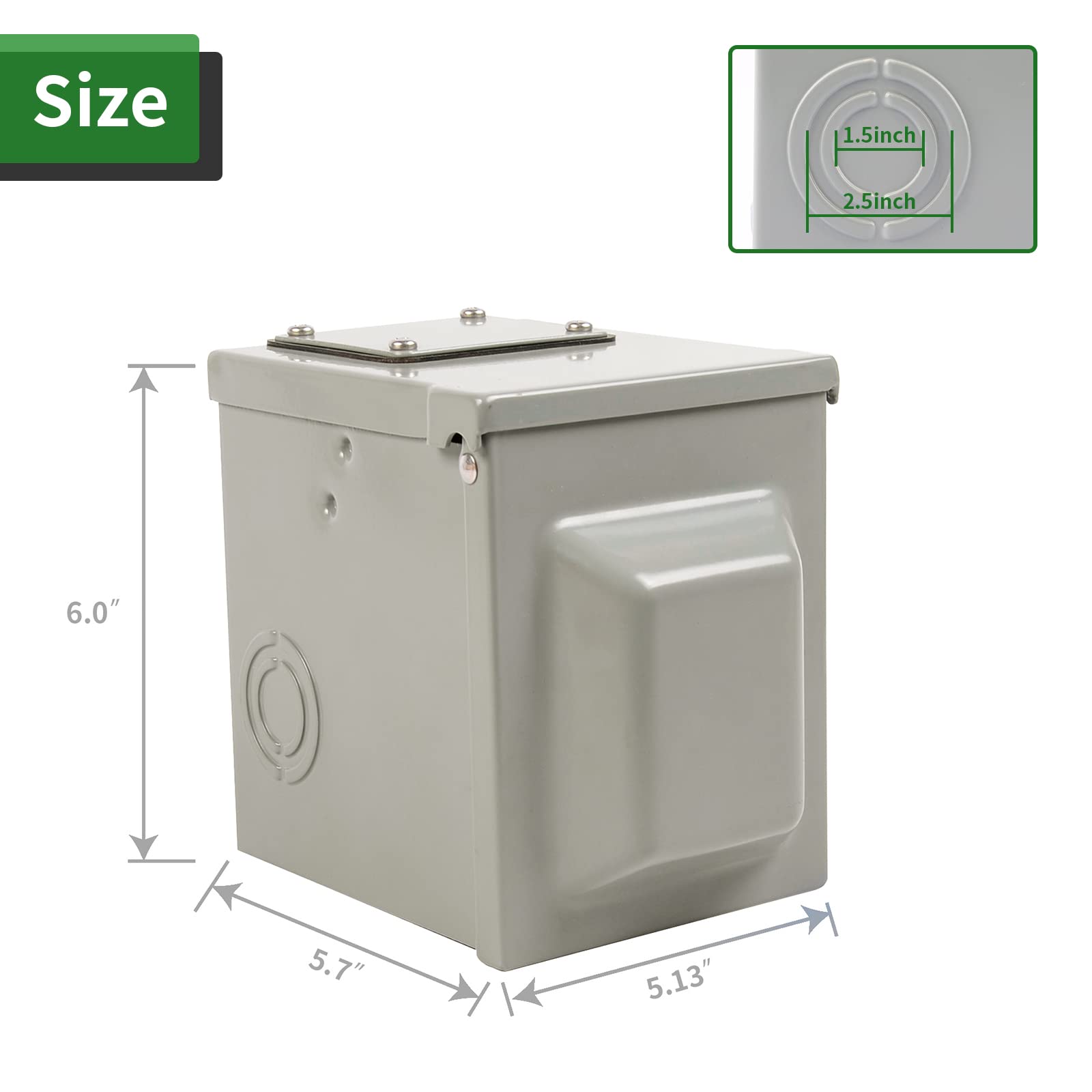 RVGUARD 30 Amp 125 Volt RV Power Outlet Box, Enclosed Lockable ...