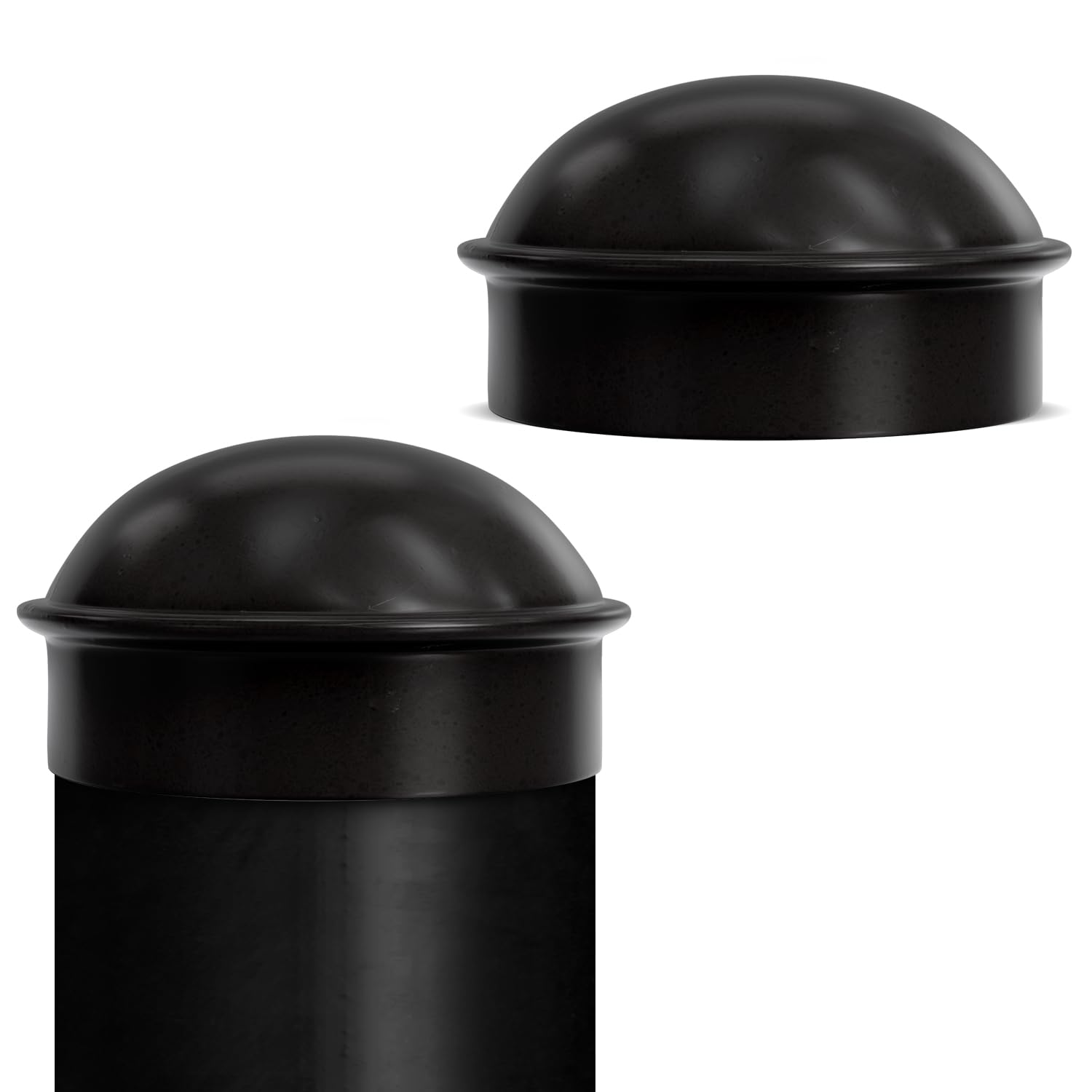 Snapklik.com : 4" Chain Link Post Caps, Black Post Cap For Chain Link ...