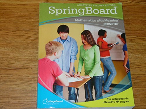 SpringBoard: Geometry (Annotated Teacher Edition): Betty Barnett; John ...