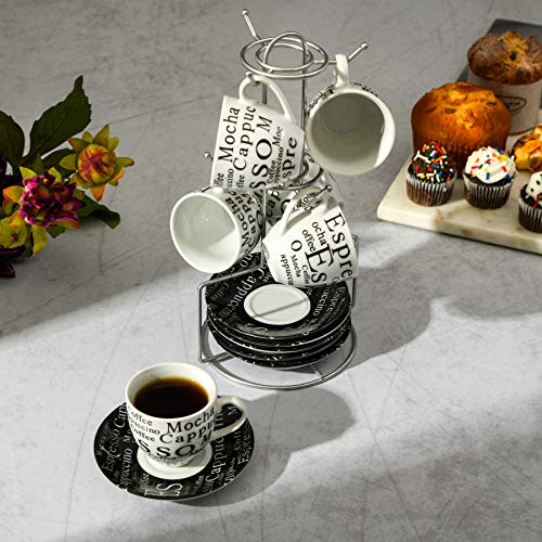 Snapklik.com : Gibson Home Expressions Espresso Porcelain Saucer Set