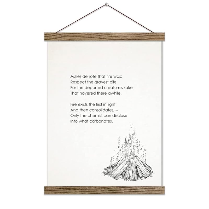 Amazon.com: Fire Poem Wall Art - Farmhouse Campfire Poem Wall Hanging ...