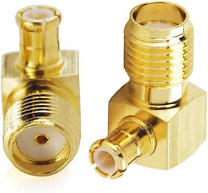 Amazon.com: supmory SMA to MCX Connectors Coaxial Adapter SMA Female to MCX Male Right Angle 90 ...