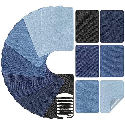 Snapklik.com : Blue Jeans Denim Patches 18 Pack, Inside And Outside ...