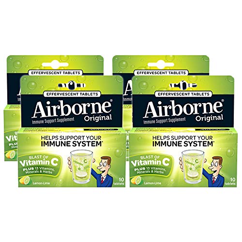 Vitamin C 1000mg (per serving) - Airborne Lemon Lime Effervescent ...