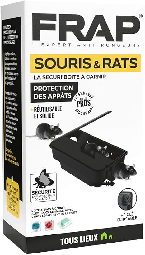 FRAP SECURI'BOITE - Boîte Appât Anti Rongeur À Garnir - Souris Et Rats ...