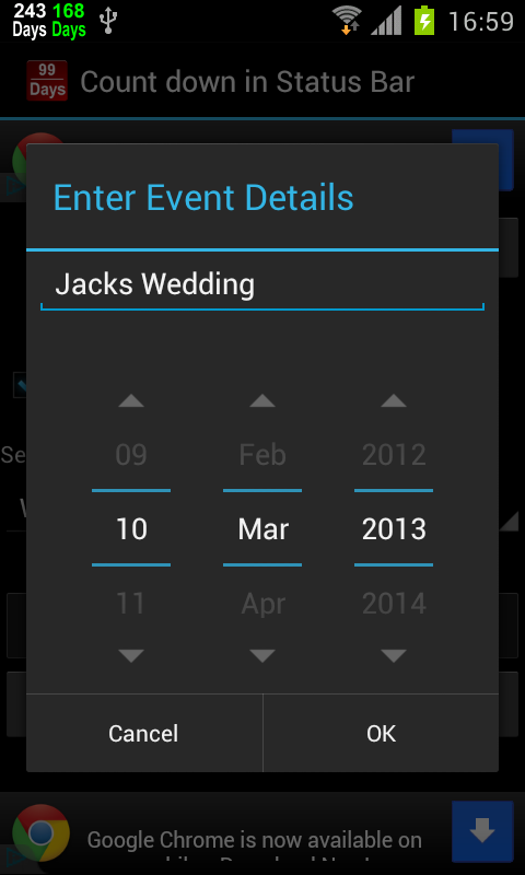 Countdown In Status Bar - App on Amazon Appstore