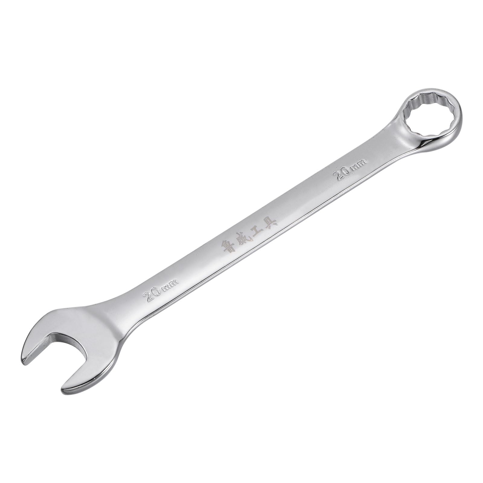 uxcell Metric 20mm 12-Point Box Open End Combination Wrench Chrome ...