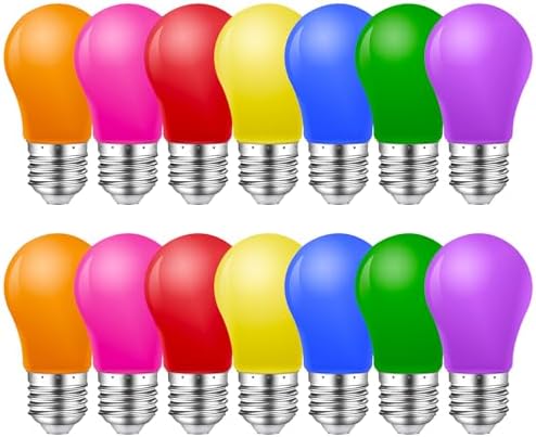MZyoyo Colored Light Bulbs,2W E26 Color LED Lights Bulb,Small E26 ...