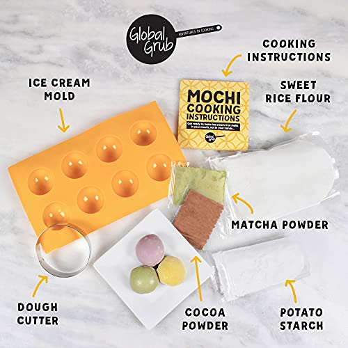 Global Grub DIY Mochi Ice Cream Kit - Mochi Kit Includes Sweet Rice ...