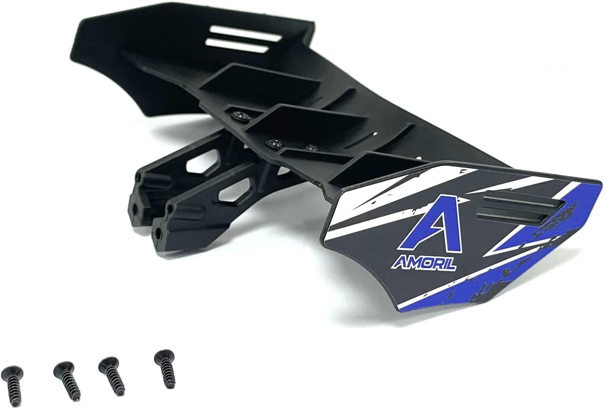 Amazon.com: AMORIL 1/14 RC Car Body Wing Spoiler Body Shell Rear ...