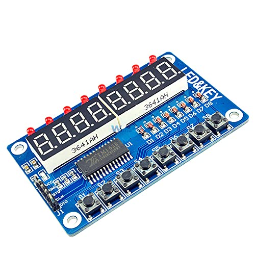 TM1638 pantalla LED 8-Bit módulo de tubo digital para Arduino para AVR 7 segmento 8 bits rojo ...