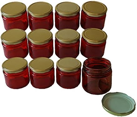Buy Pure Source India Glass Jar - 150 g, 12 Pieces, Red Online at Low ...