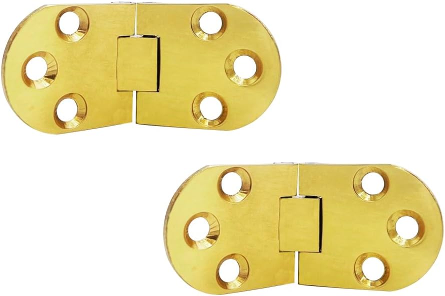 QCAA Solid Brass Table Folding Flip Top Hinge, 2-3/4"x1-3/16, Polished ...