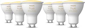 Philips Hue GU10 LED Spotlight Bulb, Tunable White Light, Dimmable ...