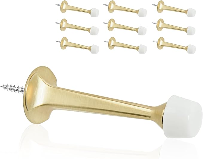 Amazon.com: KOVOSCH 10 Pack Gold Solid Rigid Door Stops - Heavy Duty ...