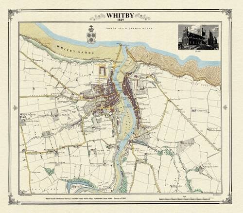 Buy Whitby 1849 Map (Heritage Cartography Victorian Town Map Series ...