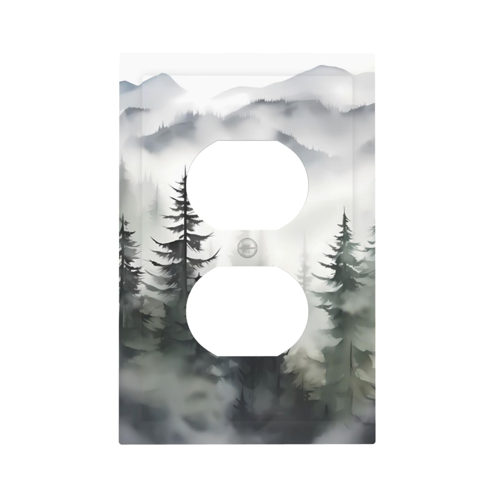 Rustic Misty Forest Tree Outlet Covers Decorative Light Switch Cover ...