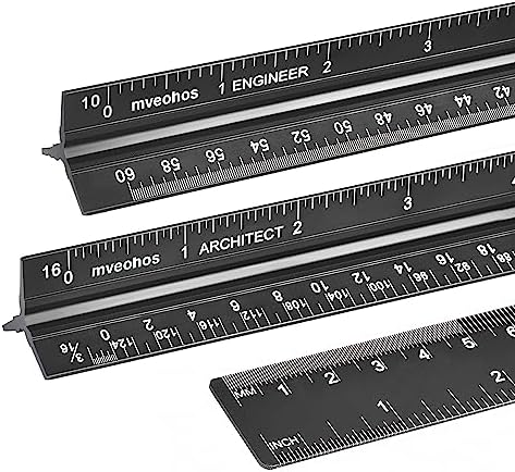 Amazon.com : DRAF 12 Inch Architectural and Engineering Imperial Scale ...