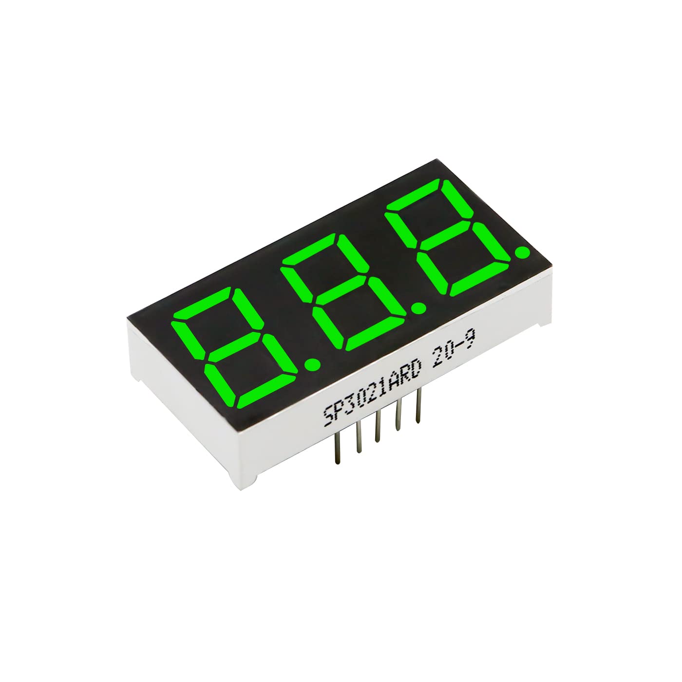 Electronic Spices 0.56 Inch 3 Digit Green Display Color 7 Segment Led ...
