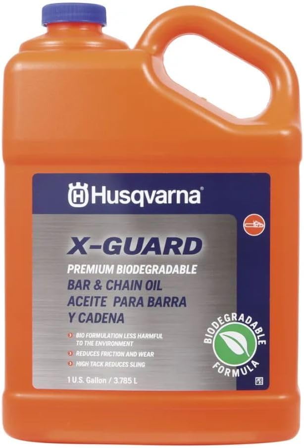 Amazon.com: Husqvarna Biodegradable Bar and Chain Oil Gallon : Patio ...
